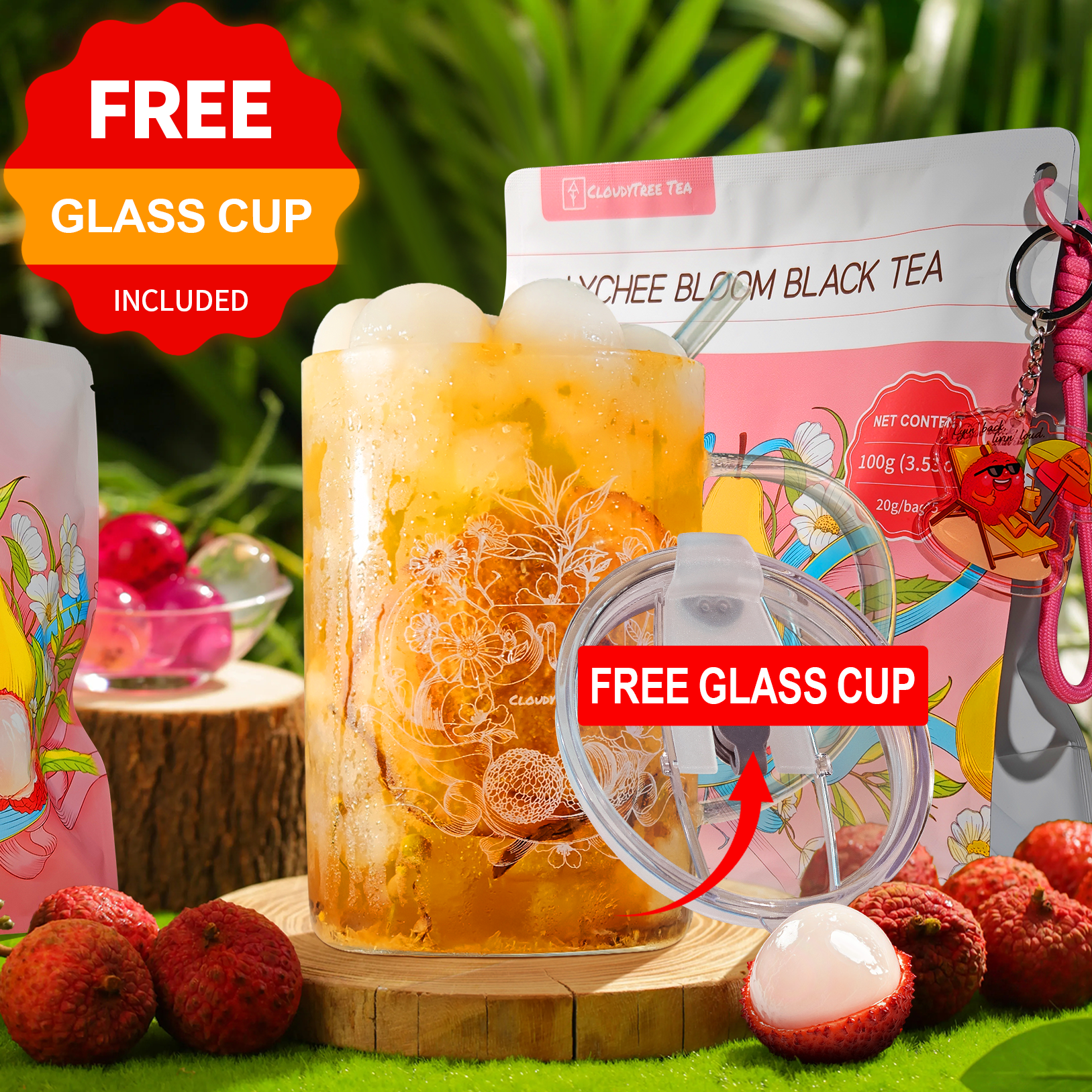 Lychee Snow Pear Fruit Tea – Refreshing Iced Fruit Black Tea ...
